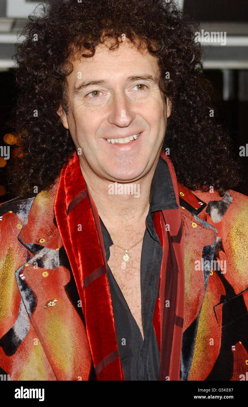 Brian May at Lord of the Rings premiere Stock Photo - Alamy