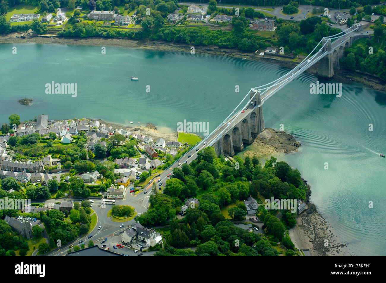 Menai Bridge, Anglesey, North Wales Stock Photo - Alamy