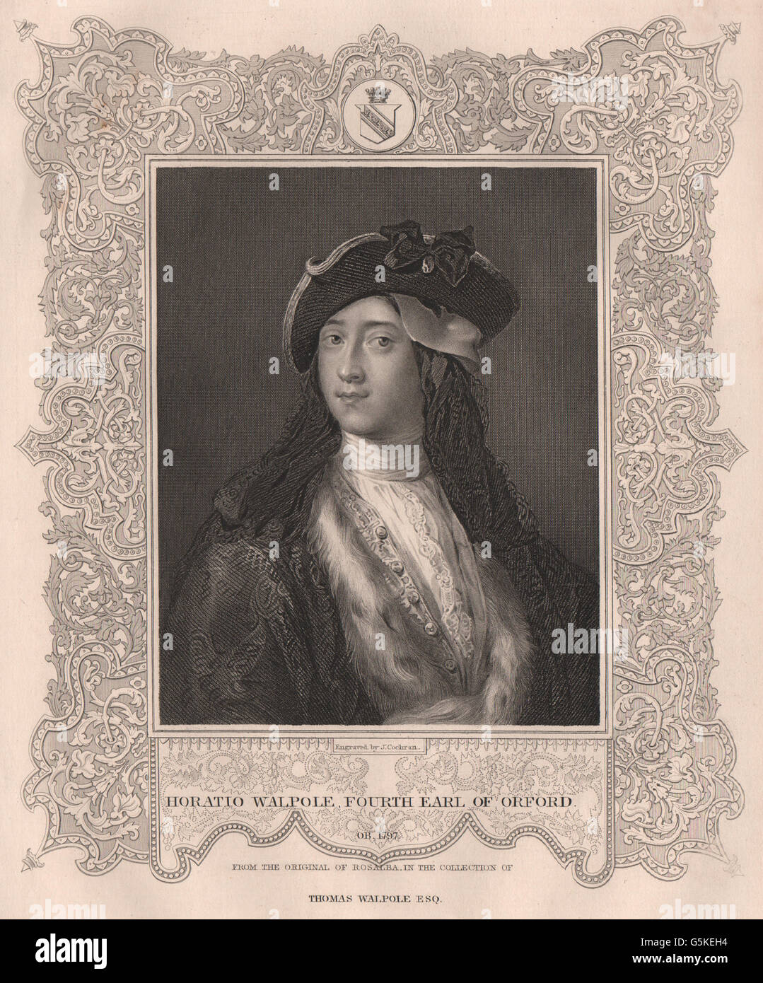 BRITISH HISTORY: Horatio Walpole, fourth Earl Of Orford. TALLIS, print ...