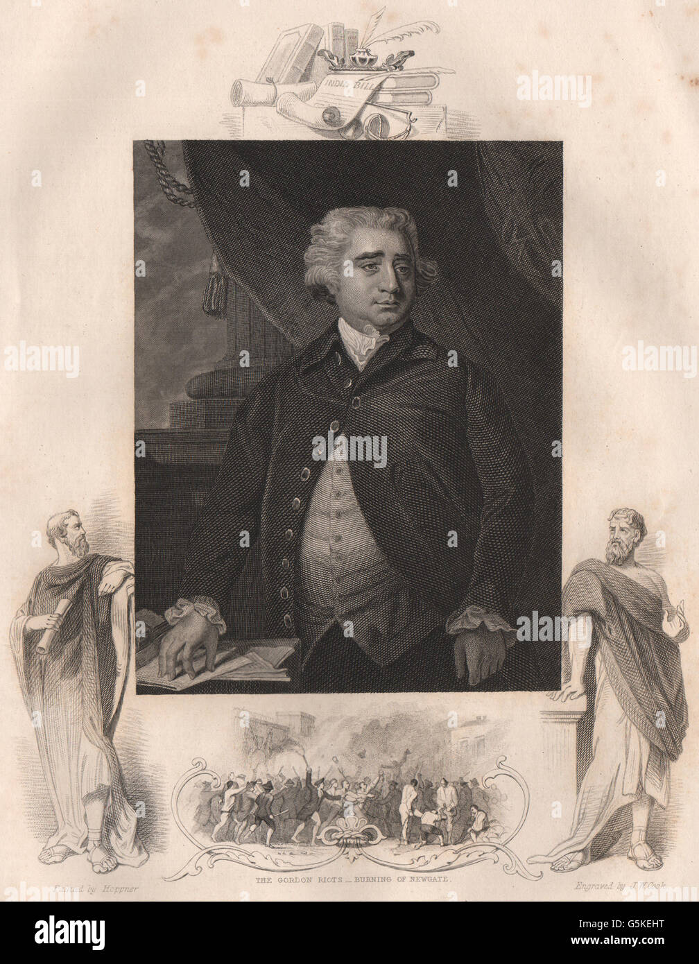 BRITISH HISTORY: Charles James Fox. The Gordon Riots-Burning of Newgate ...