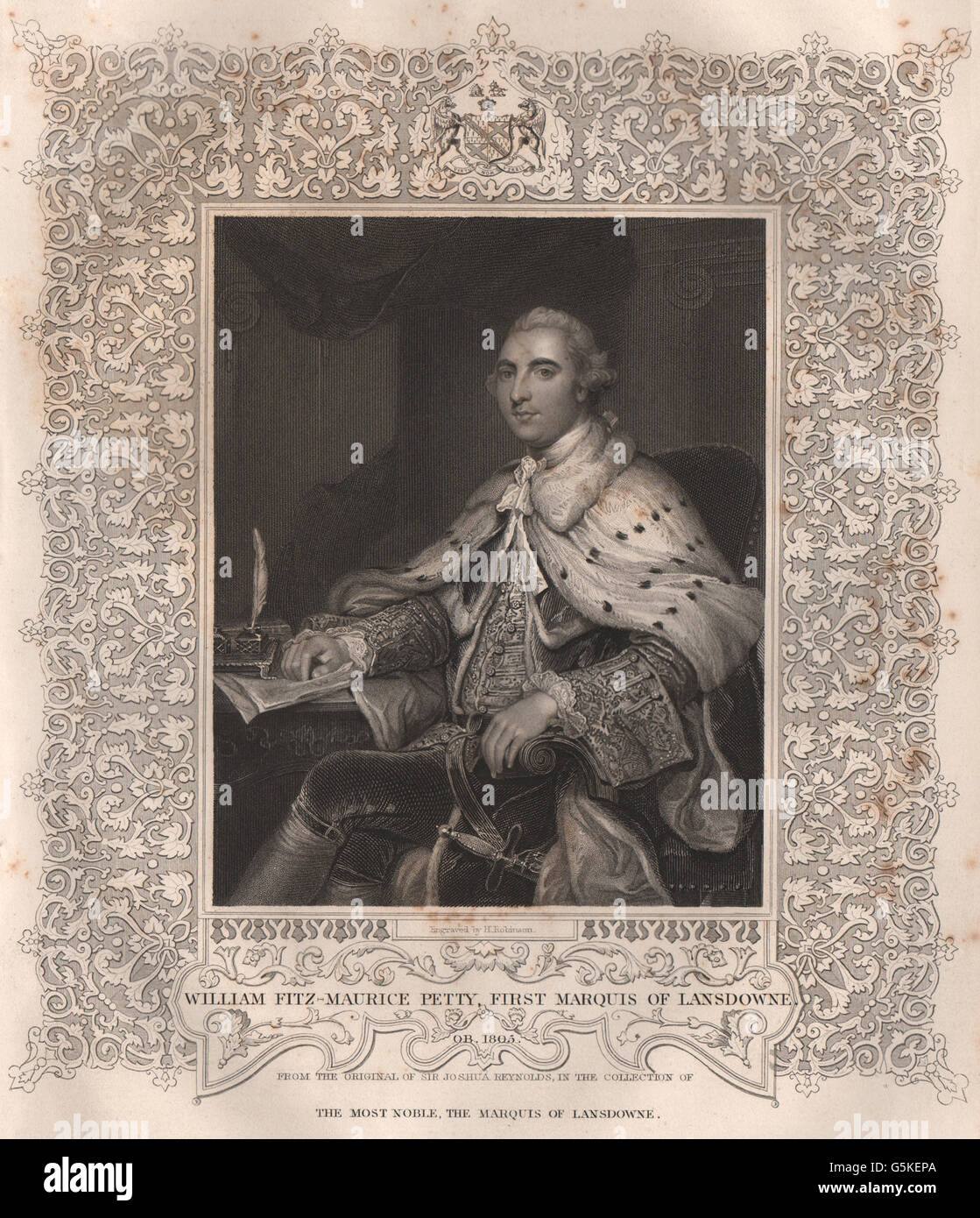 BRITISH HISTORY: William Fitz-Maurice Petty, first Marquis Of Lansdowne ...