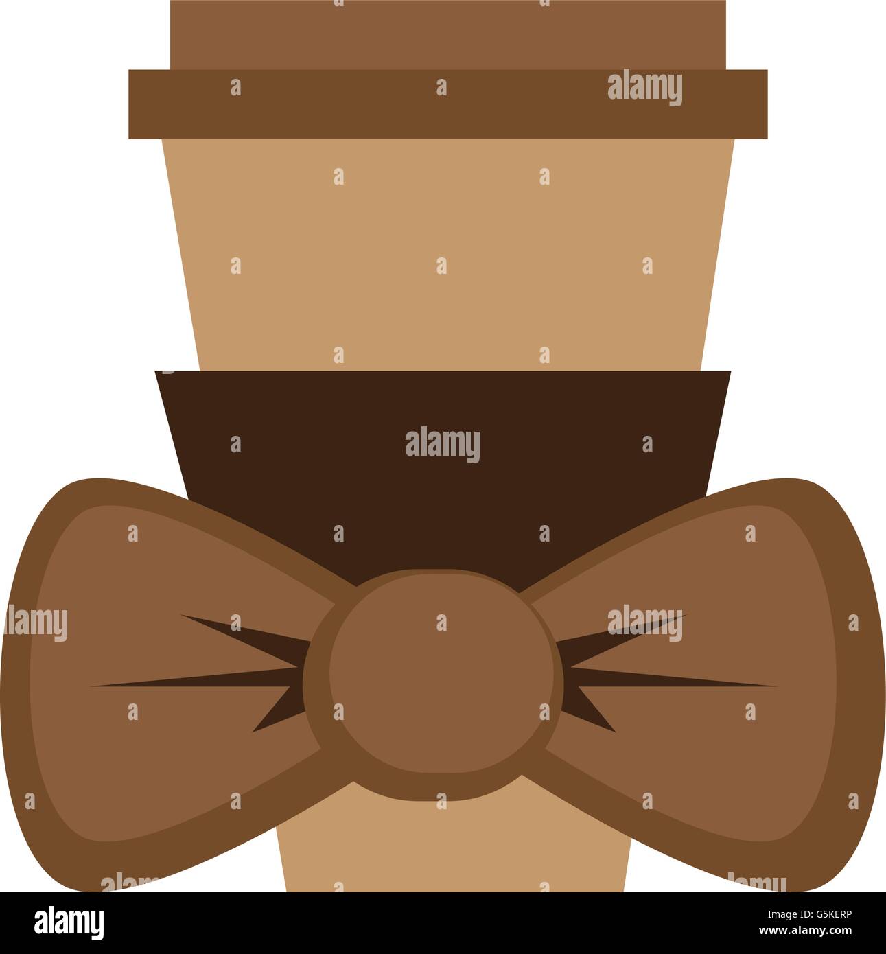 Cup coffee bow tie Stock Vector Images - Alamy