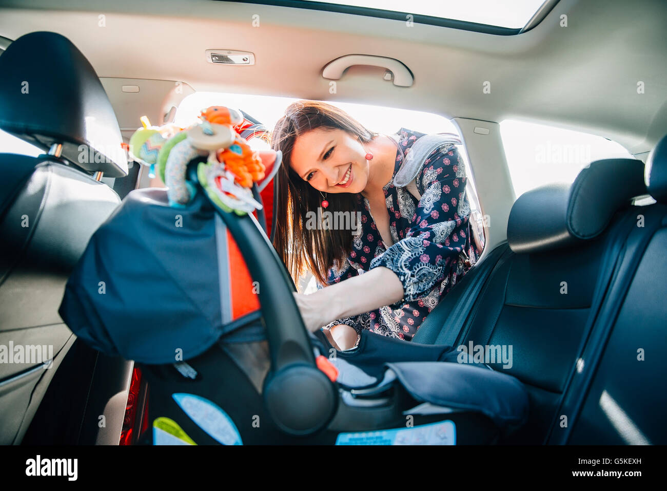 Female exiting car hi-res stock photography and images - Alamy