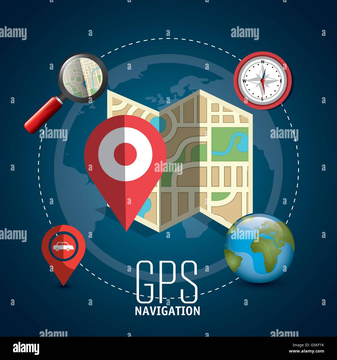 gps navigation design Stock Vector Image & Art - Alamy
