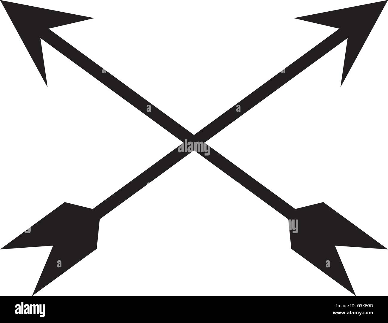 black crossed arrows Stock Vector Image & Art - Alamy