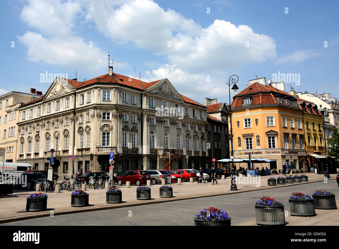 Warsaw poland street scene hi-res stock photography and images - Alamy