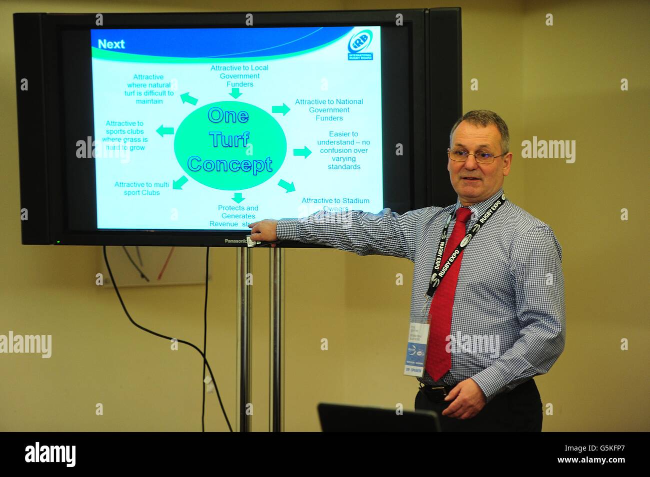 Steve Griffiths from the IRB takes a workshop during Day Two of the ...