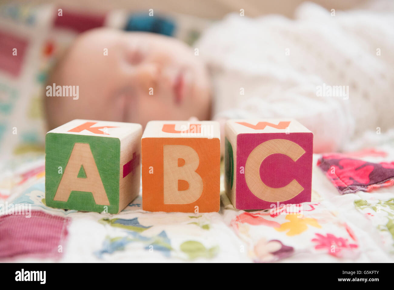 Baby abc blocks hi-res stock photography and images - Alamy