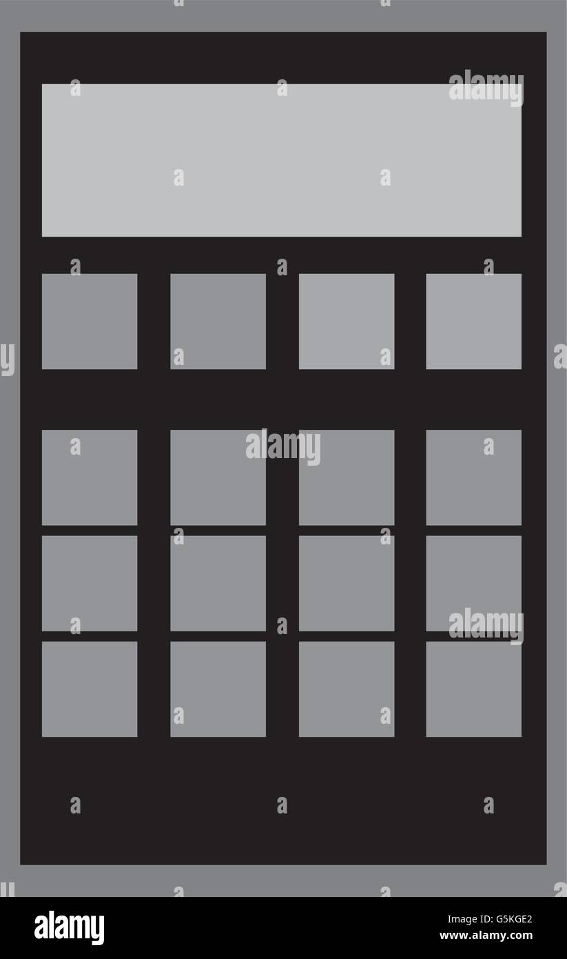 calculator with grey buttons Stock Vector Image & Art - Alamy