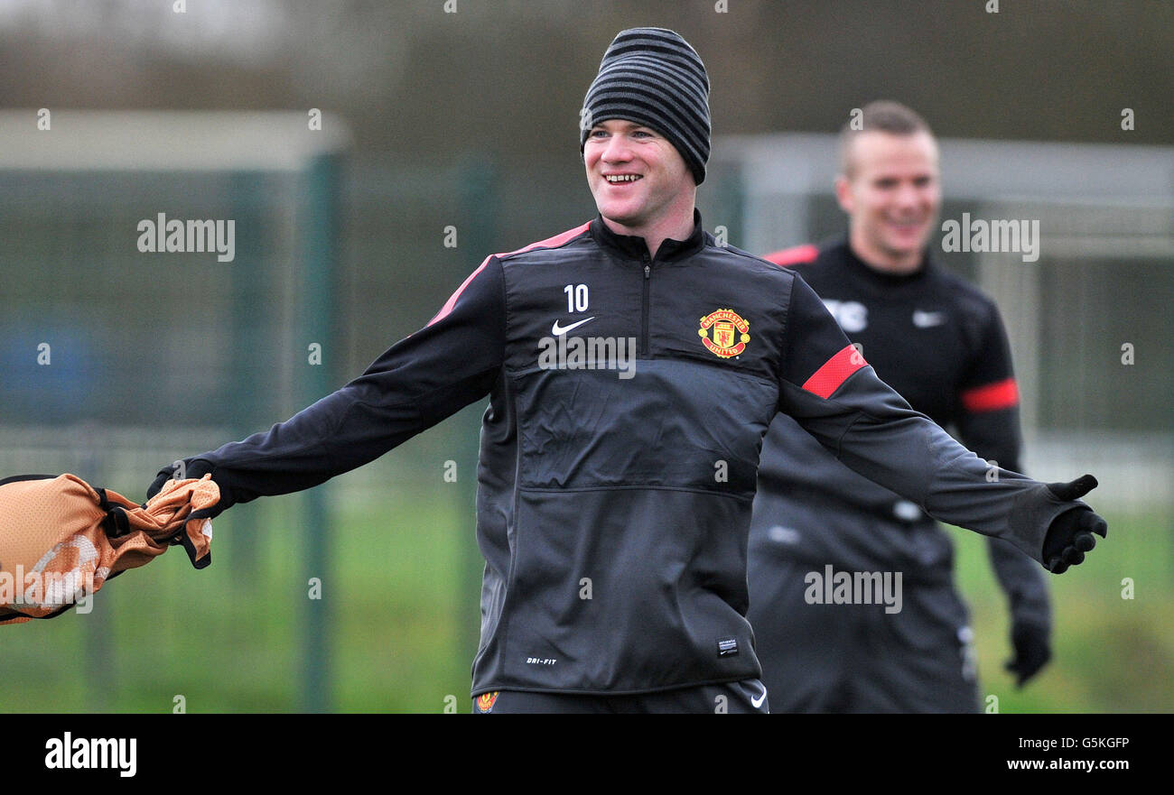 Manchester United's Wayne Rooney during the training session at ...