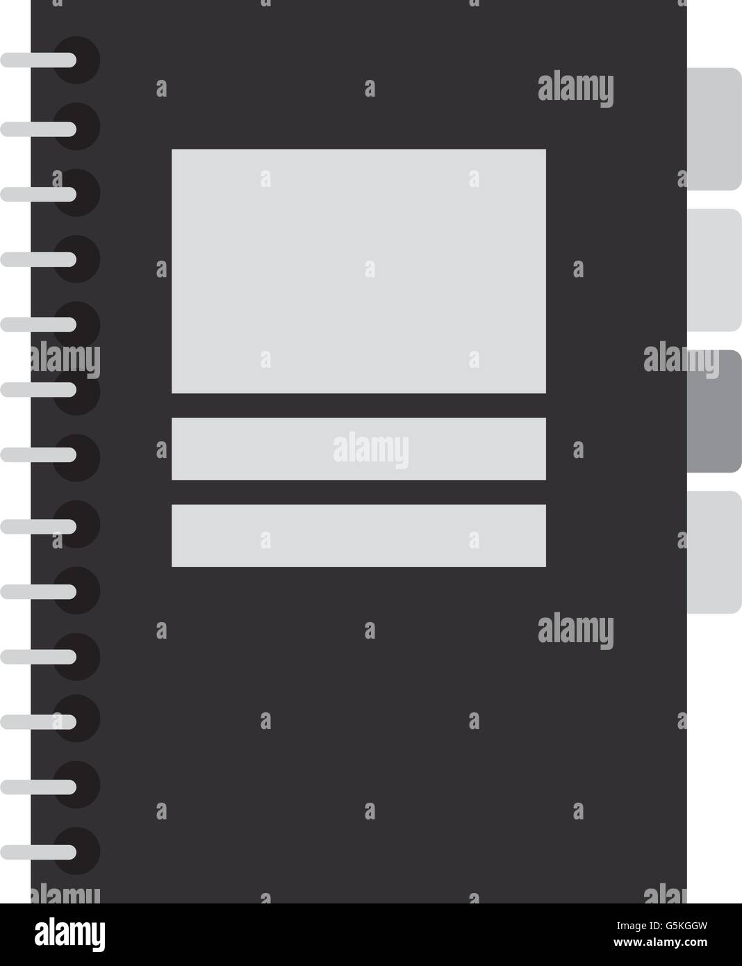 black and grey notebook Stock Vector Image & Art - Alamy