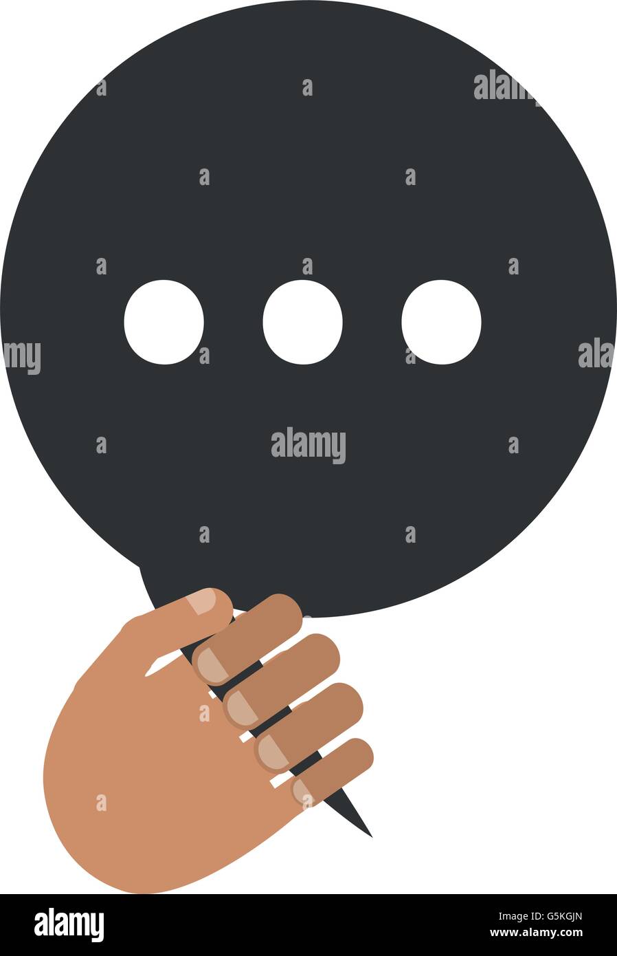 hand holding conversation bubble Stock Vector Image & Art - Alamy