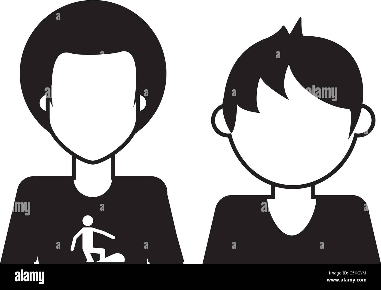 two men with tshirts Stock Vector Image & Art - Alamy