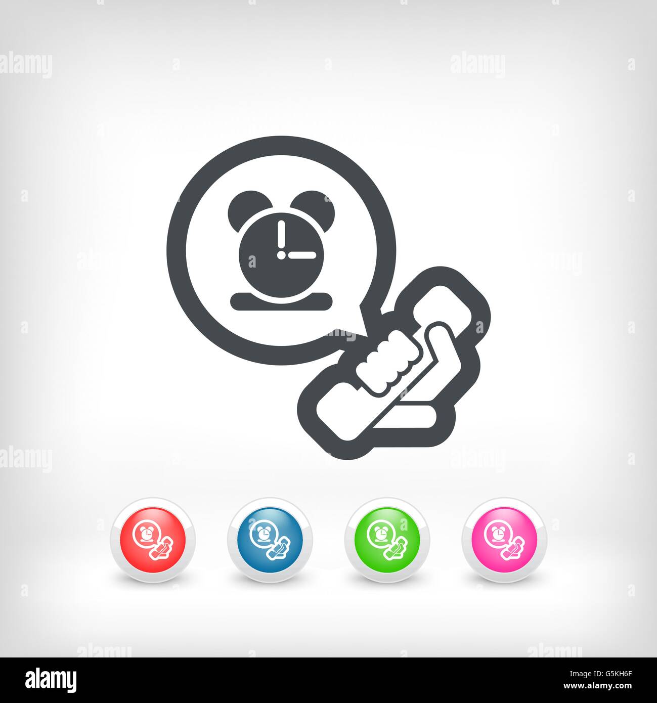 Clock phone icon Stock Vector Image & Art - Alamy