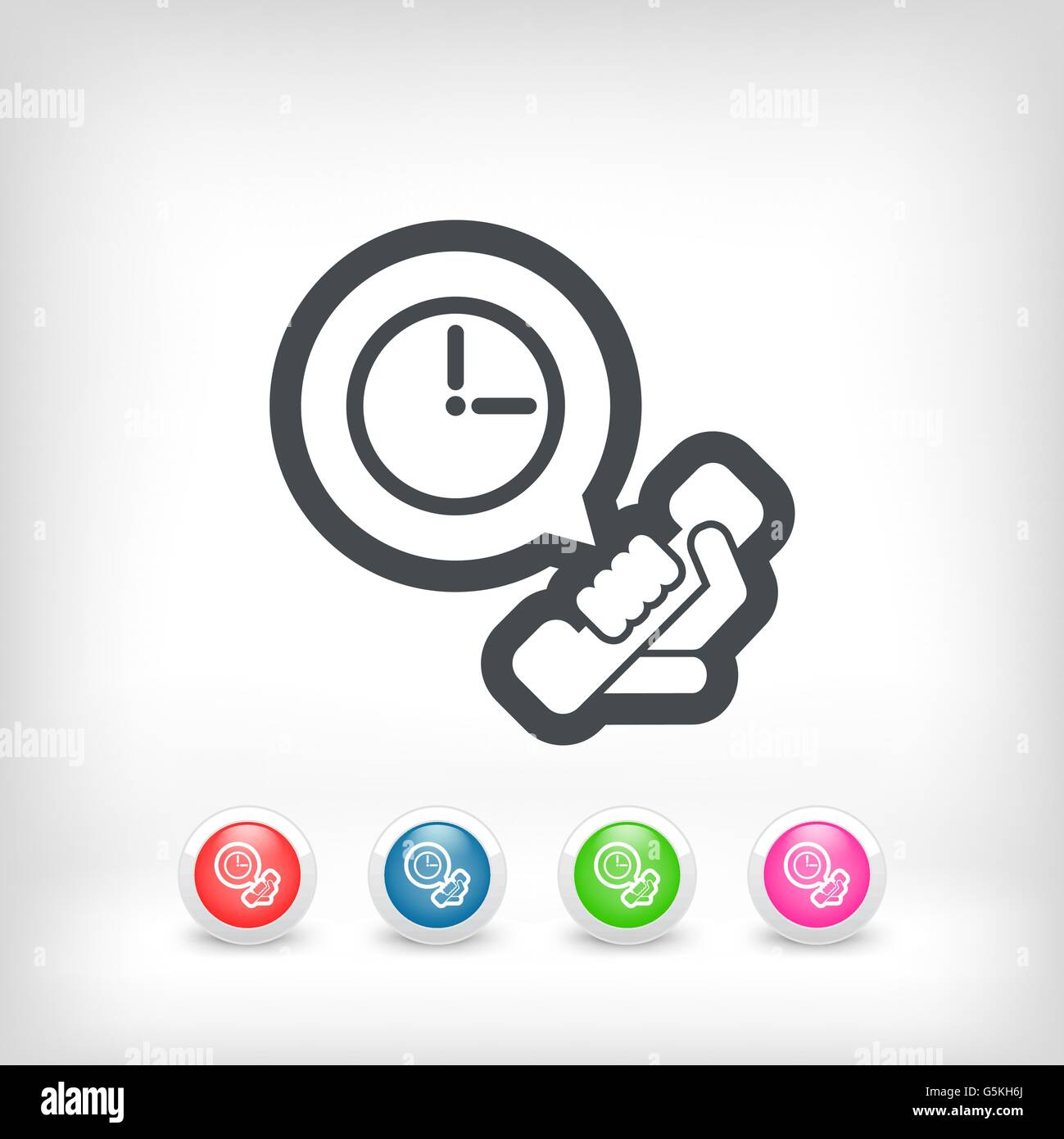 Clock phone icon Stock Vector Image & Art - Alamy