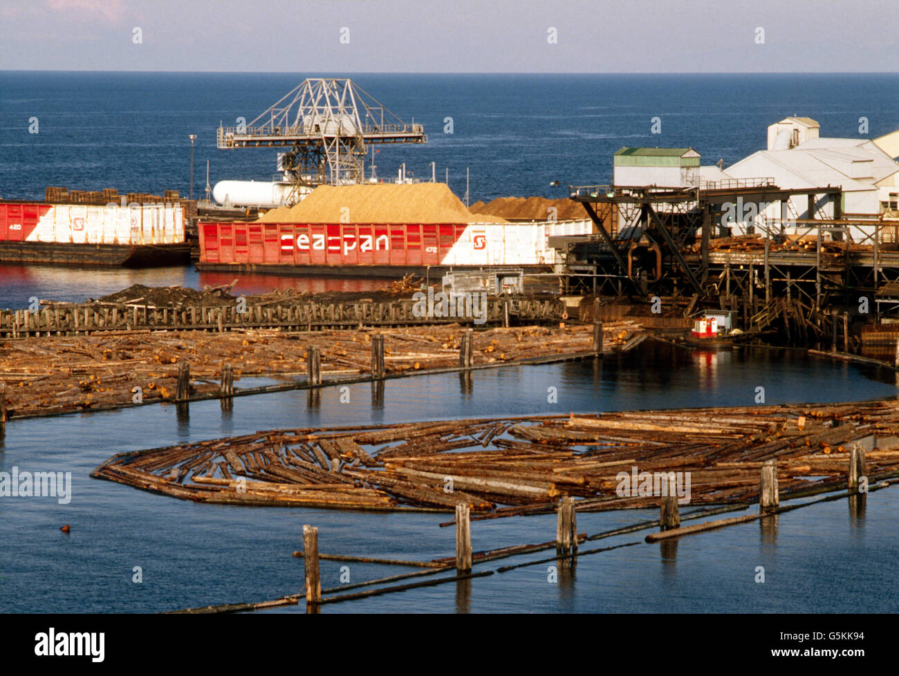 WOOD PROCESSING PULP MILL; PORT ANGELES; WASHINGTON; STRAIT OF JUAN DE ...
