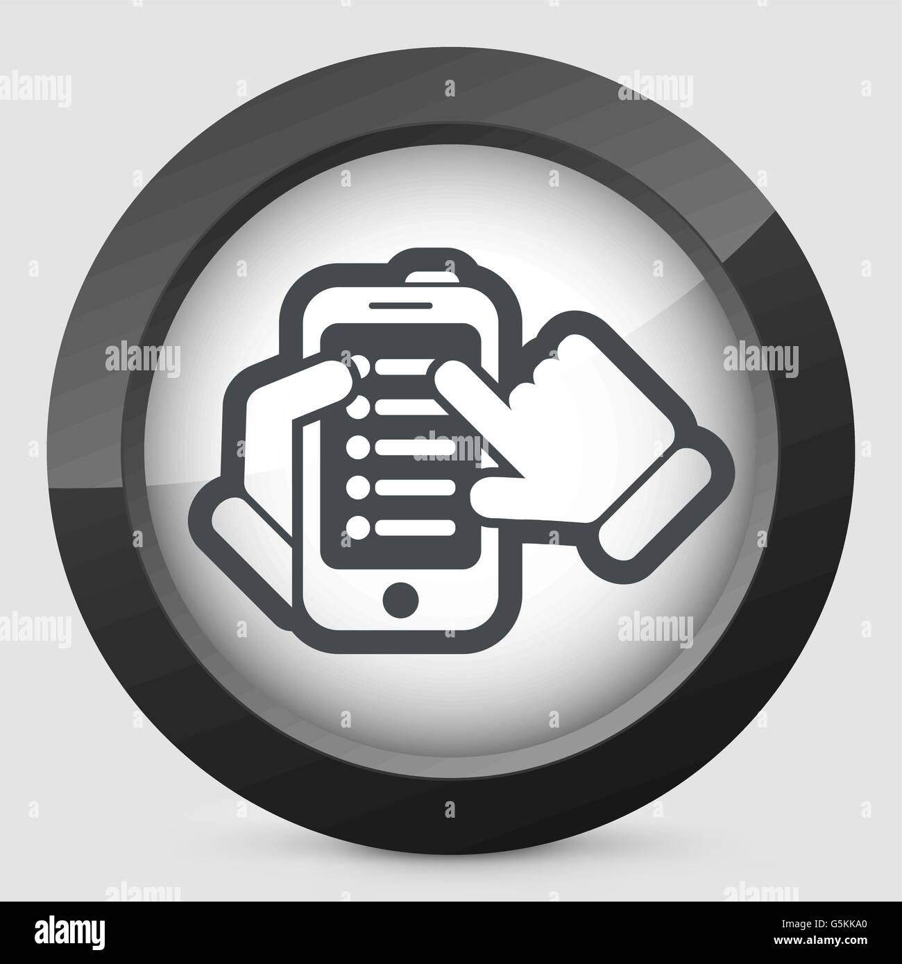 Smartphone list icon Stock Vector Image & Art - Alamy