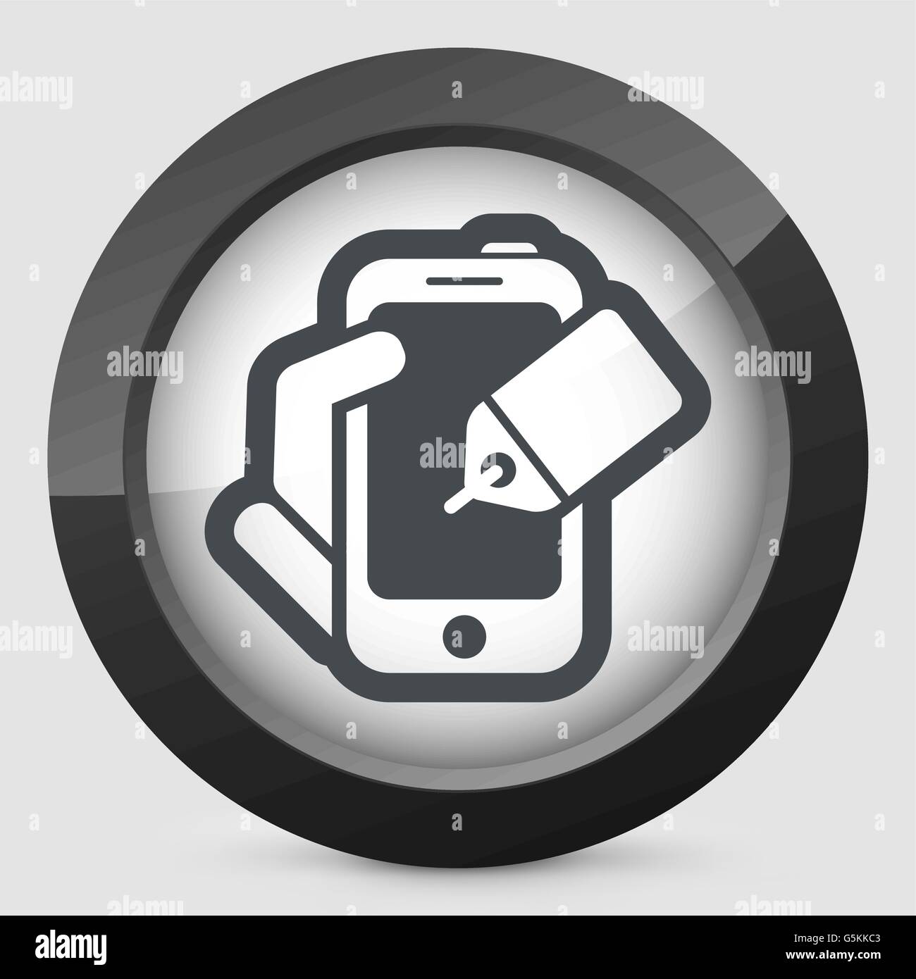 Phone label icon Stock Vector Image & Art - Alamy