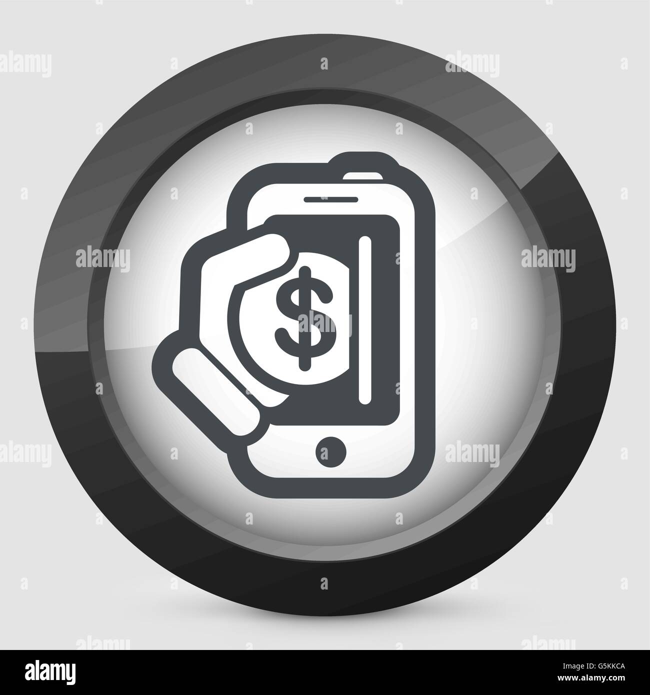 Smartphone money icon Stock Vector Image & Art - Alamy