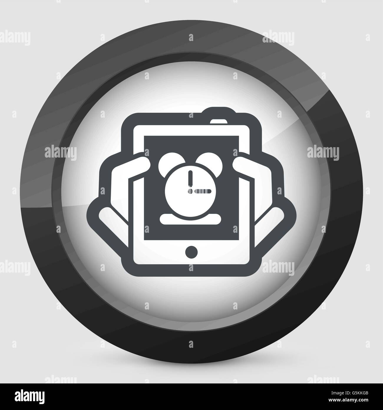 Tablet clock icon Stock Vector Image & Art - Alamy