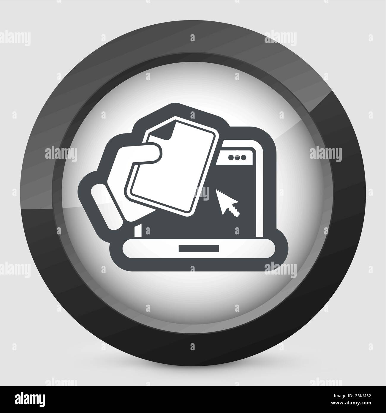 Laptop document icon Stock Vector Image & Art - Alamy