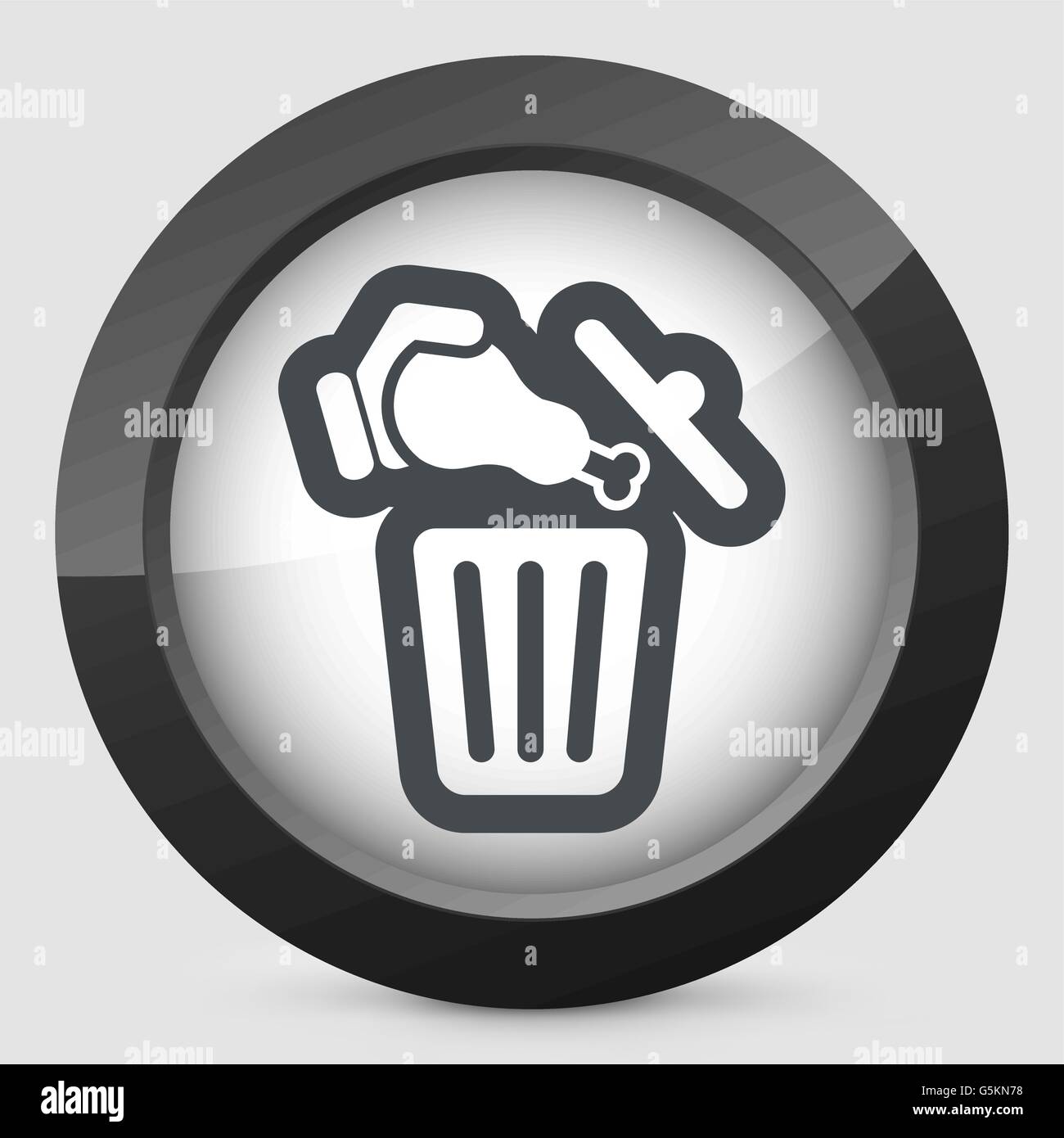 Food waste bin restaurant Stock Vector Images - Alamy