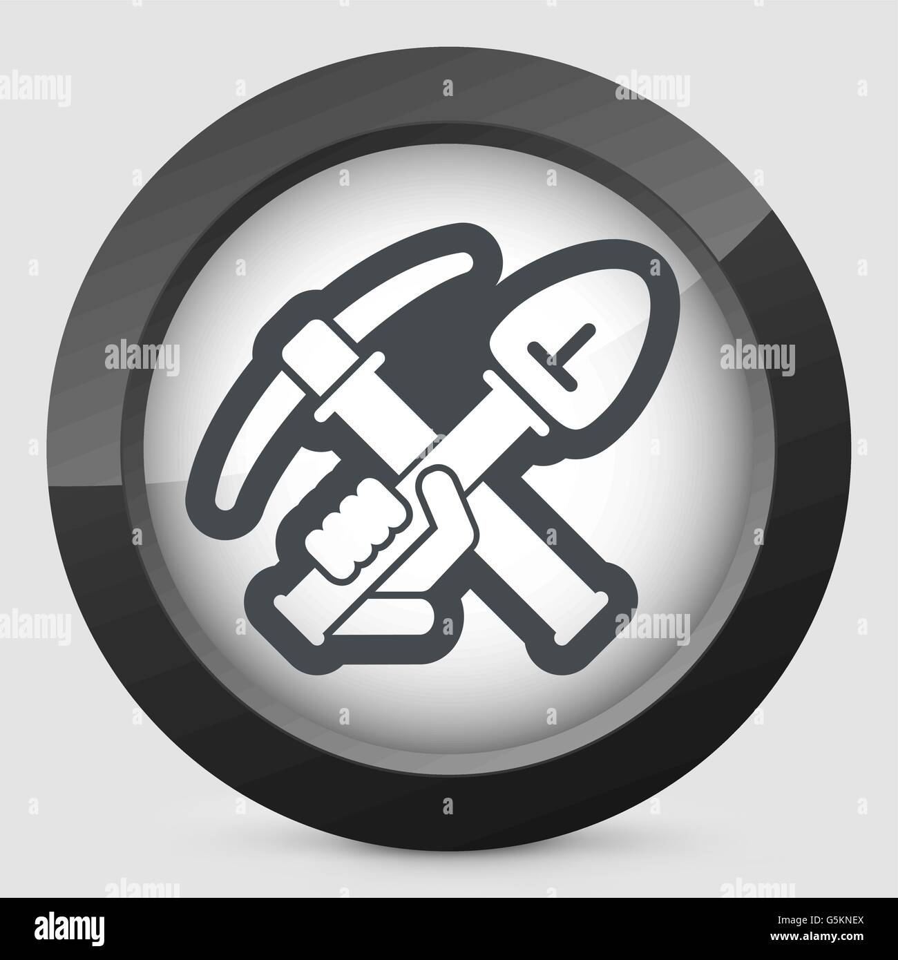 Pick and shovel work Stock Vector Images - Alamy