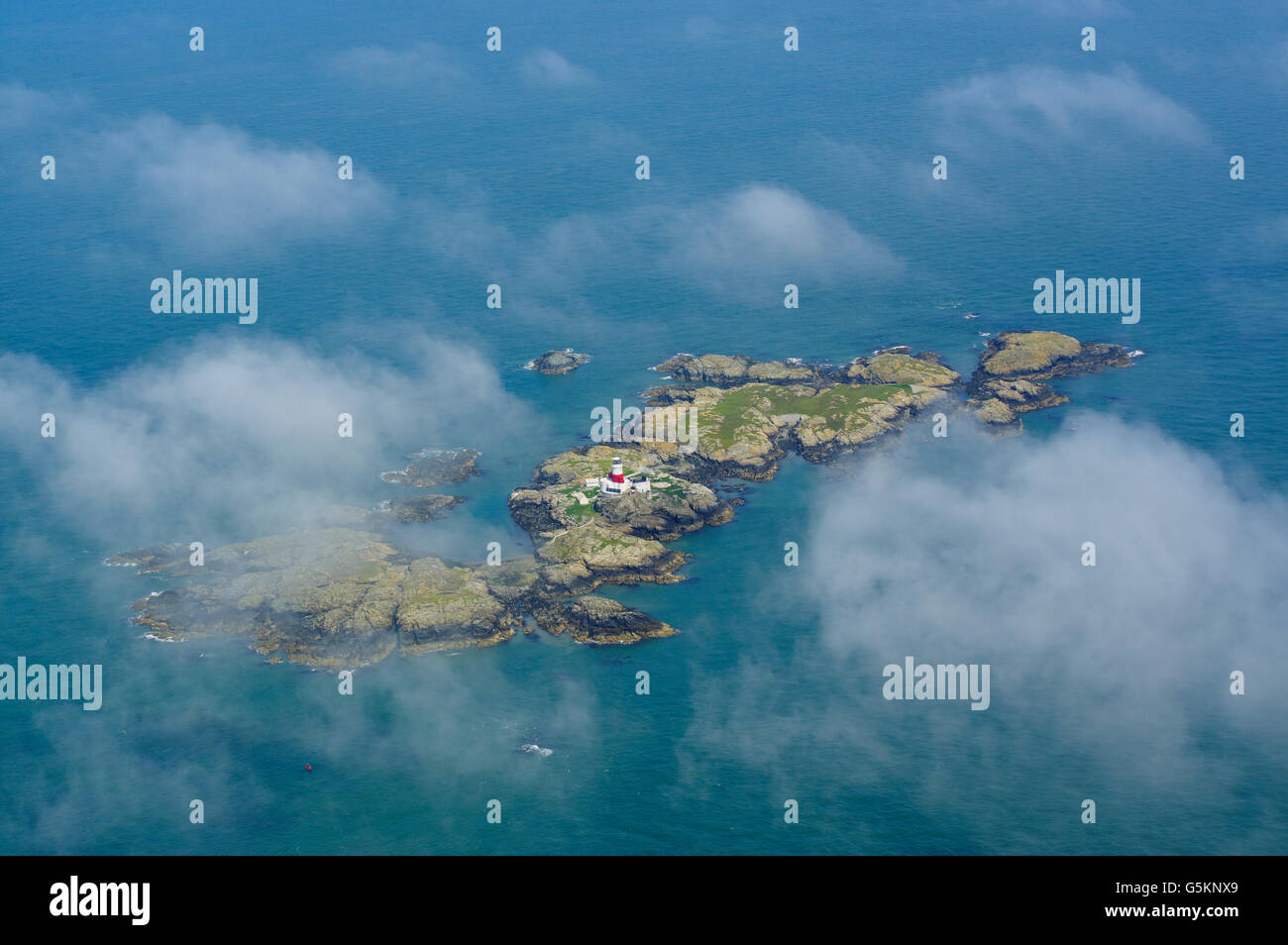 Aerial, Skerries Lighthouse, Anglesey, North Wales Stock Photo - Alamy