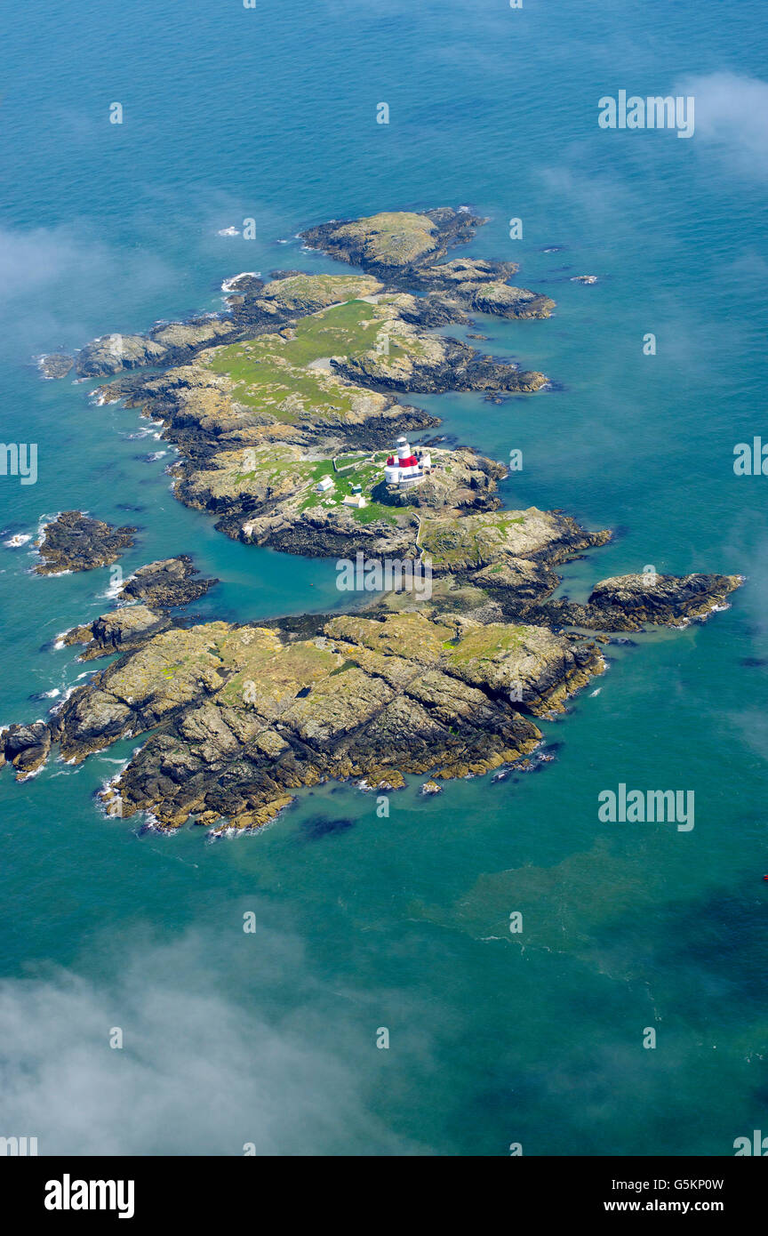 Aerial, Skerries Lighthouse, Anglesey, North Wales Stock Photo - Alamy