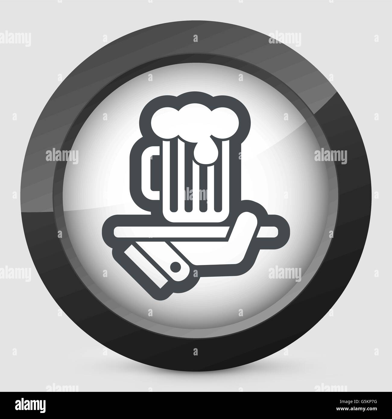 Waiter serving beer icon Stock Vector Image & Art - Alamy