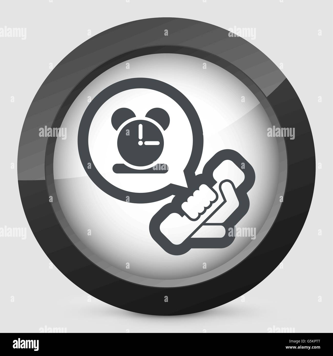 Clock phone icon Stock Vector Image & Art - Alamy