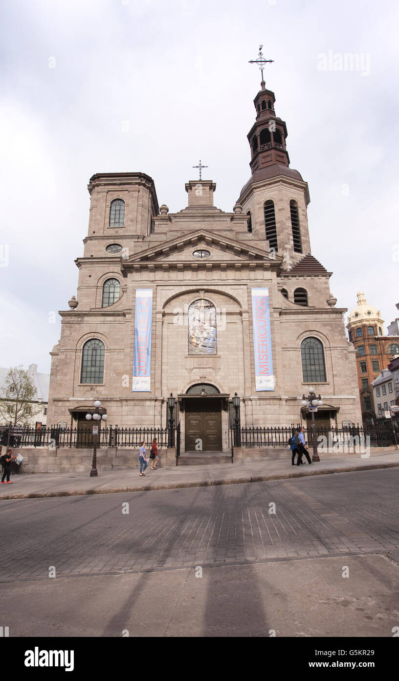 QUEBEC CITY - MAY 24, 2016: The Cathedral-Basilica of Notre-Dame de ...