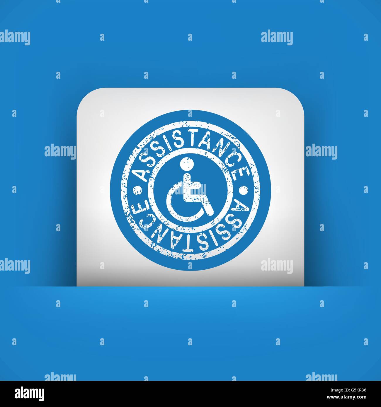 Handicap assistance stamp icon Stock Vector Image & Art - Alamy