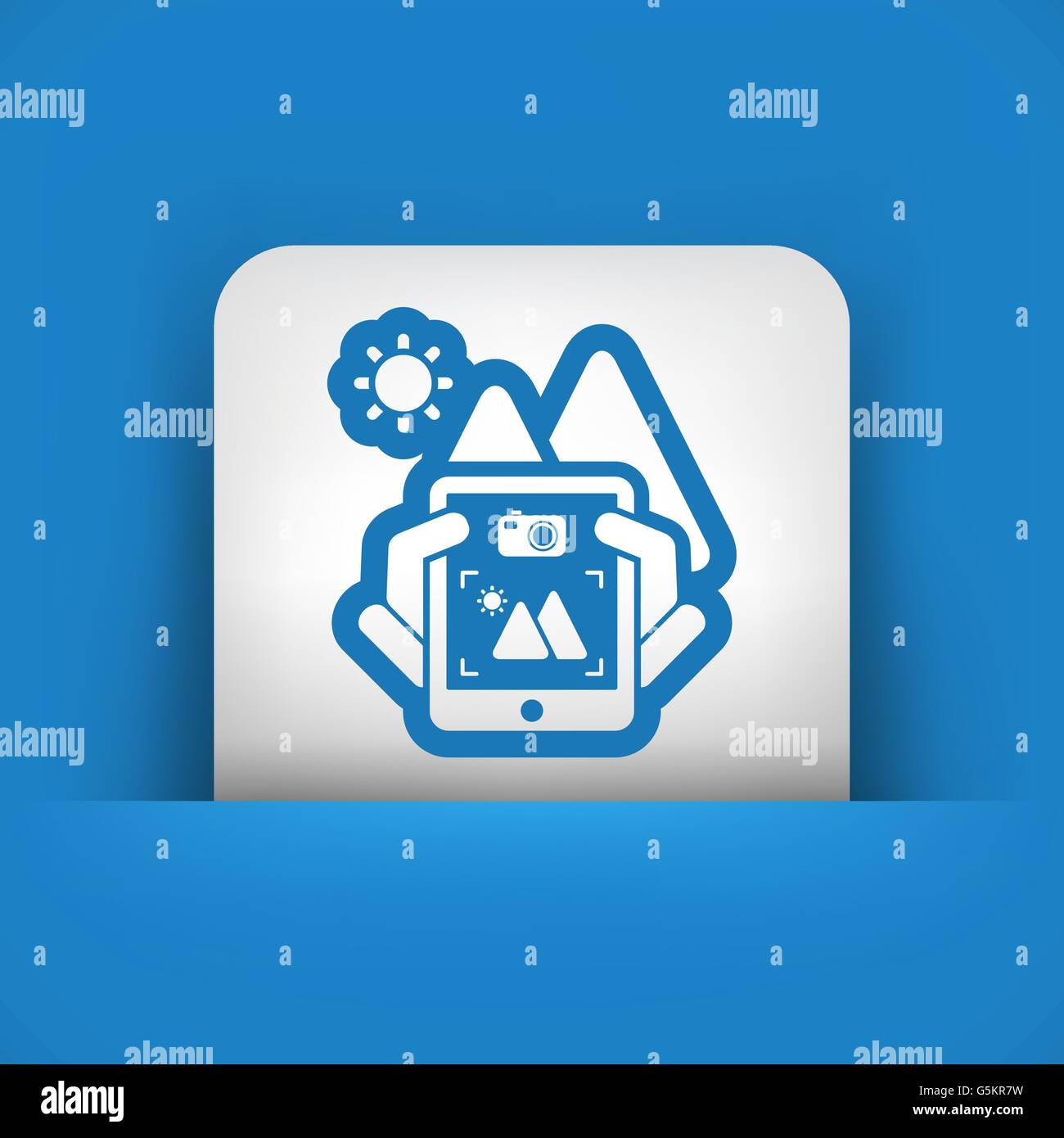 Hand holding phone landscape Stock Vector Images - Alamy