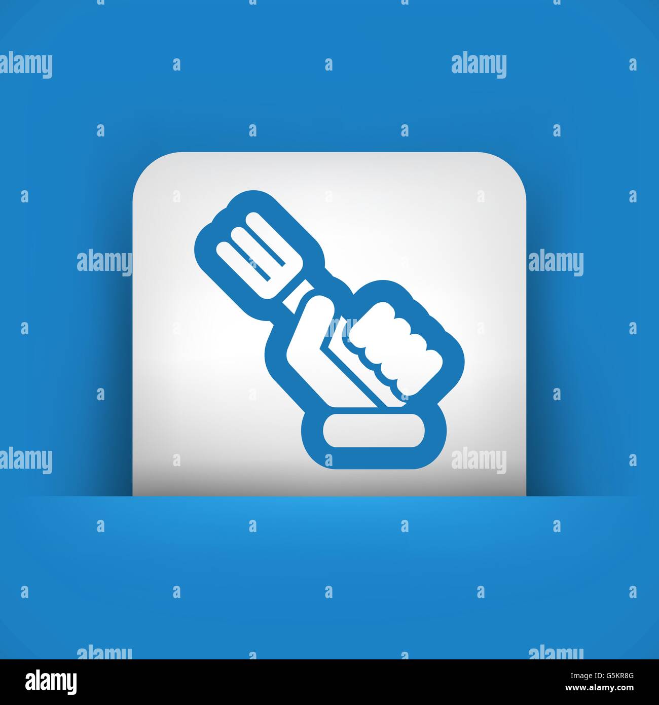 Hand holding fork icon hi-res stock photography and images - Alamy