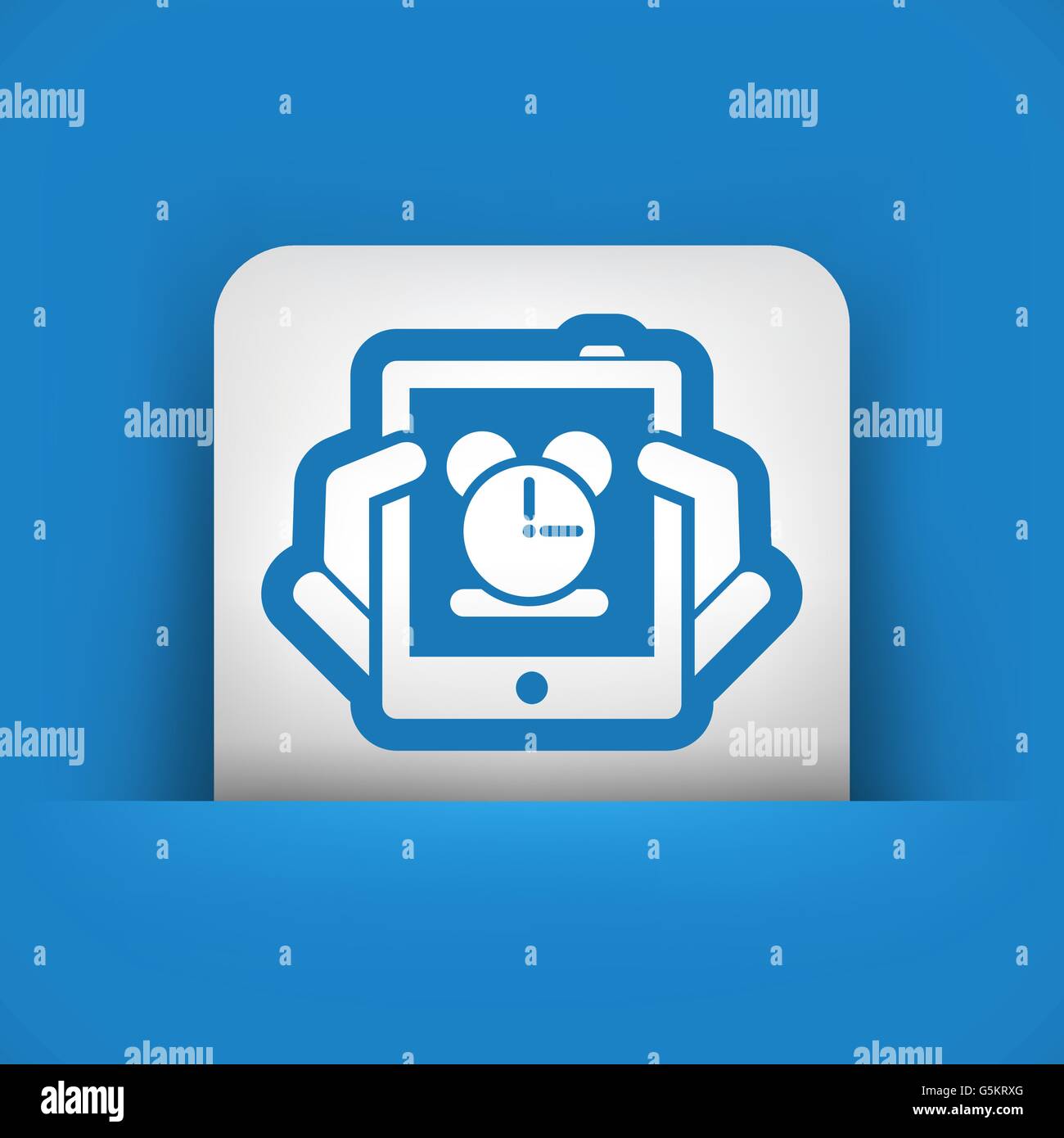 Tablet clock icon Stock Vector Image & Art - Alamy