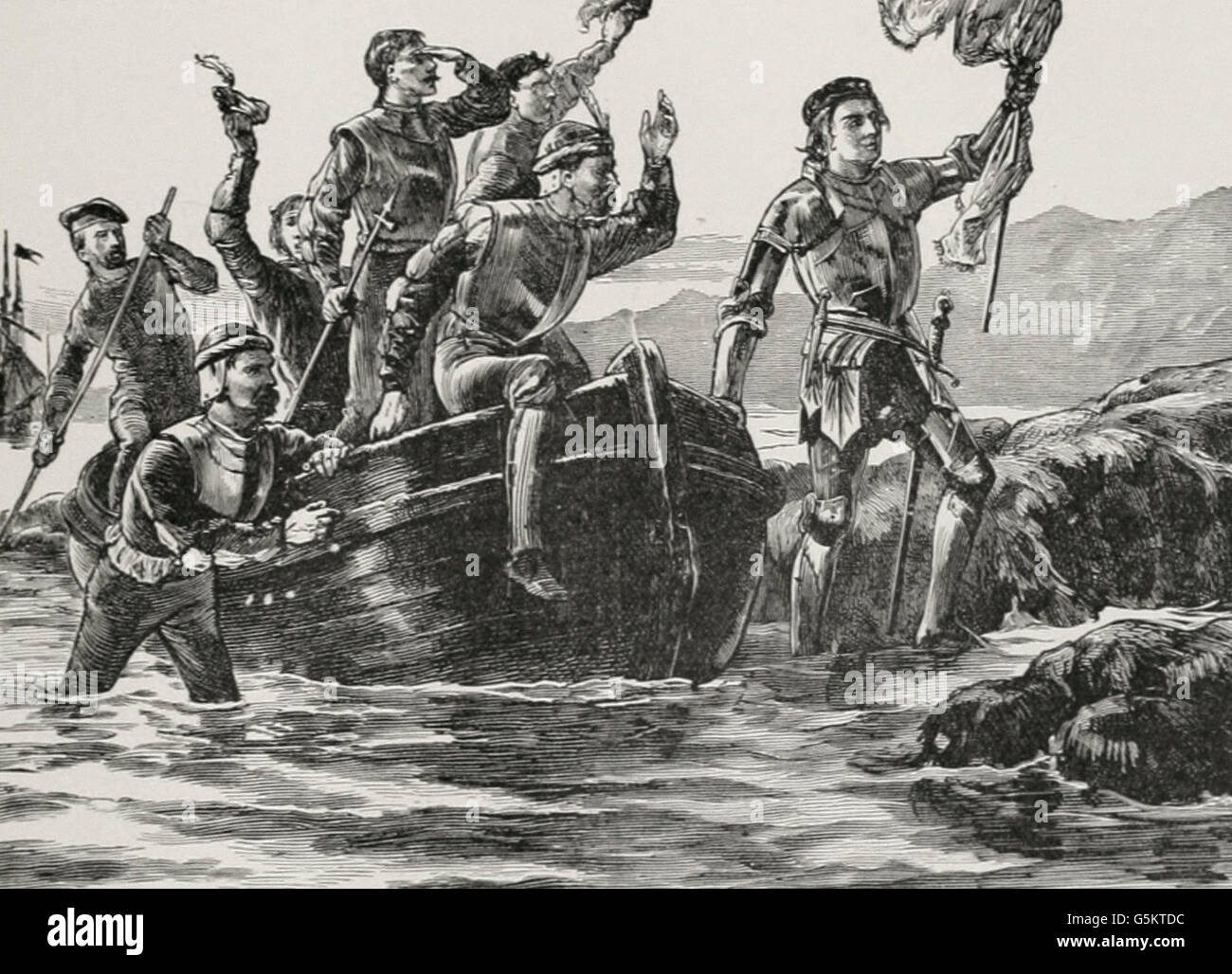 Christopher columbus landing hi-res stock photography and images - Alamy