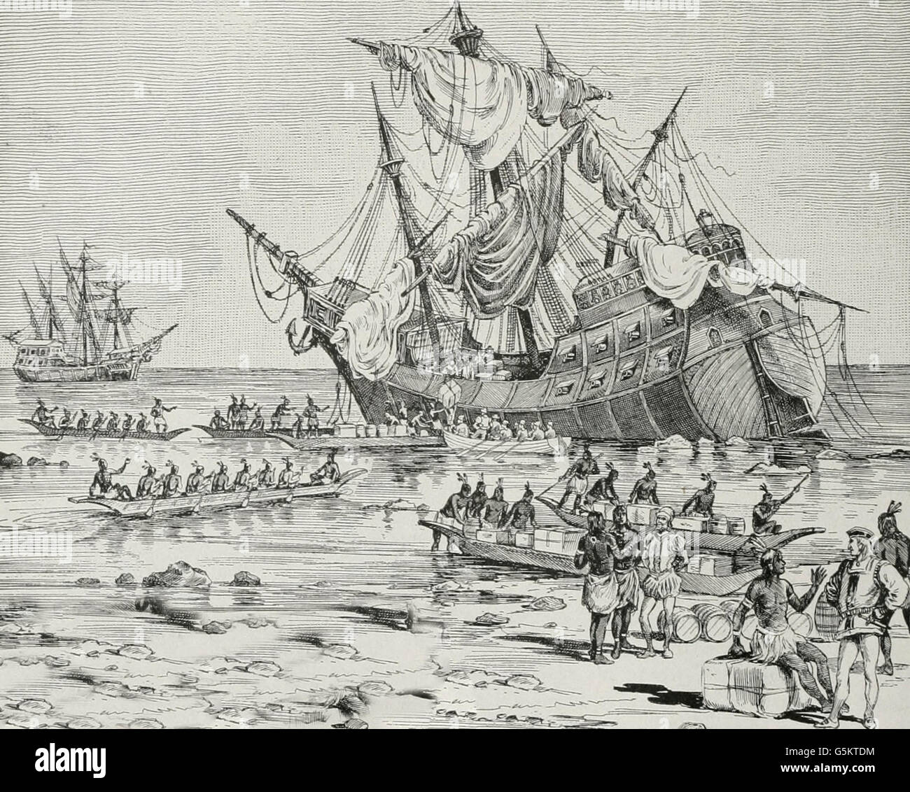 Loss of the Santa Maria, Christopher Columbus flagship, December 25 ...