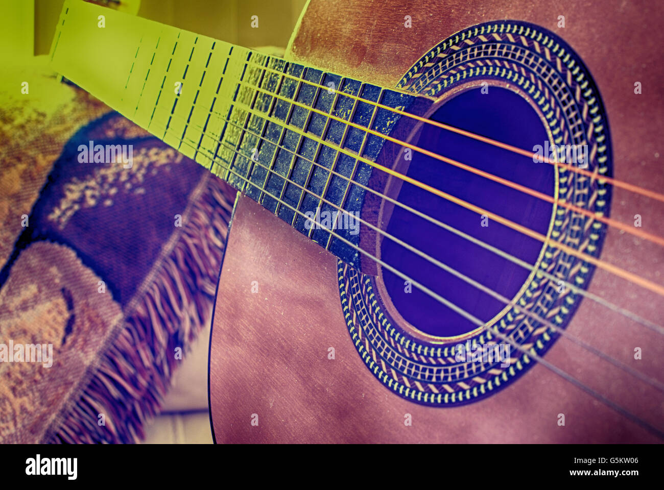 Photograph of an acoustic guitar Stock Photo - Alamy