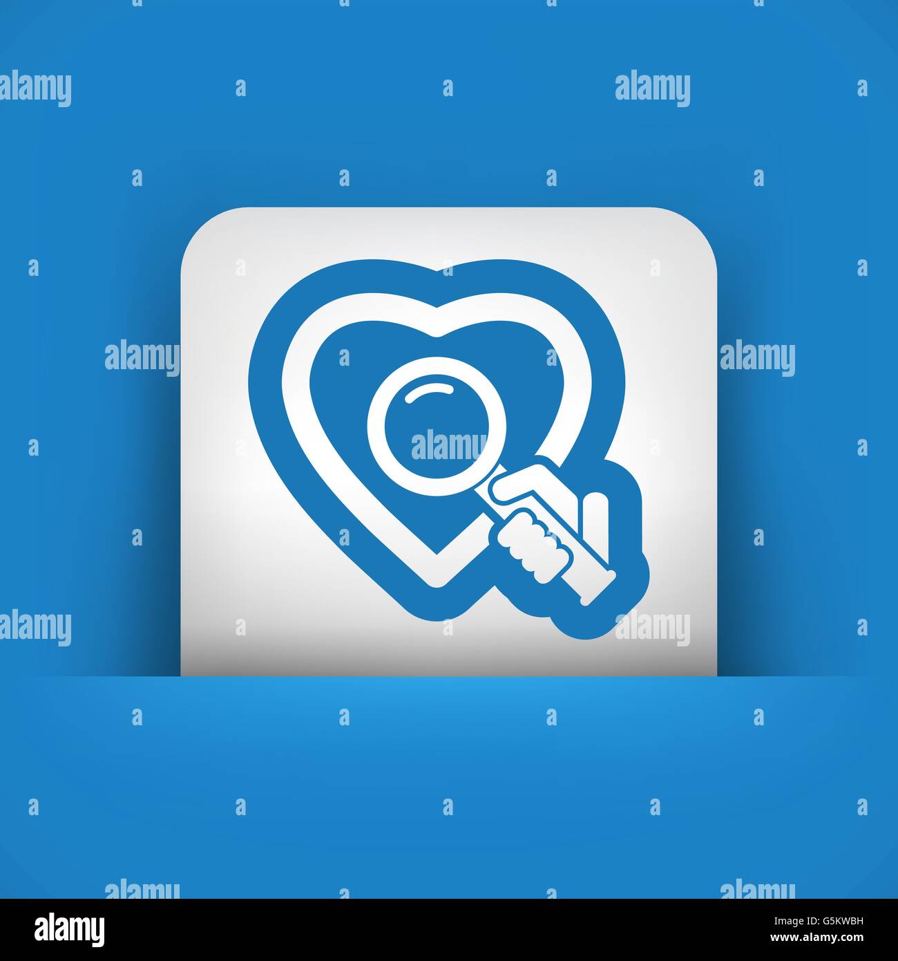 Love magnifier Stock Vector Images - Alamy