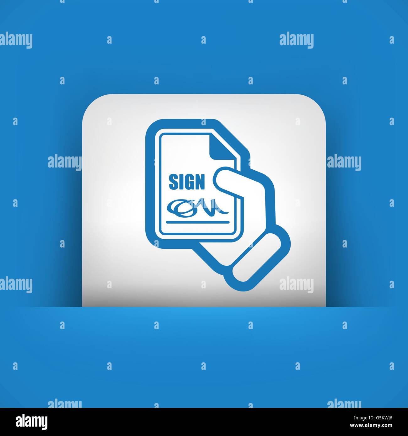 Sign on document icon Stock Vector Image & Art - Alamy