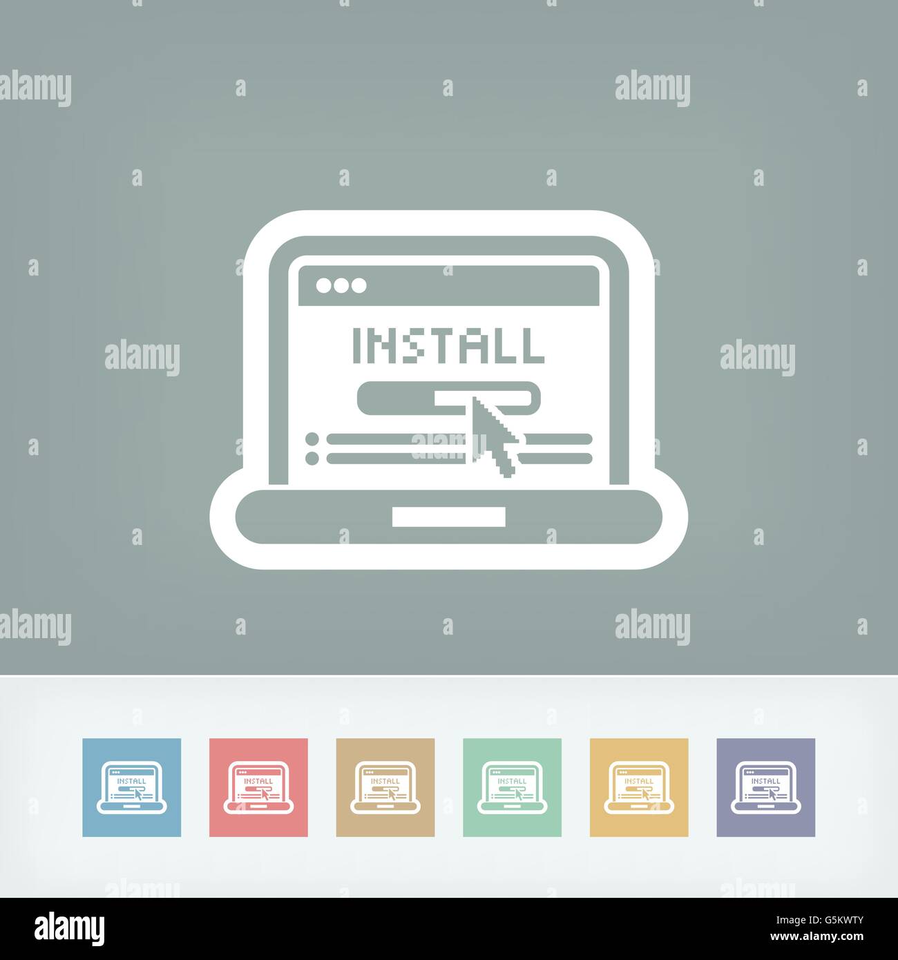 Pc install icon Stock Vector Image & Art - Alamy