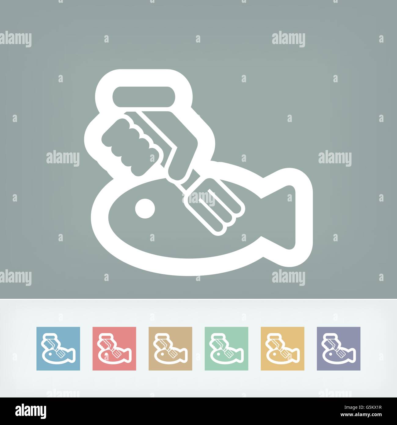 Fish eating icon Stock Vector Image & Art - Alamy