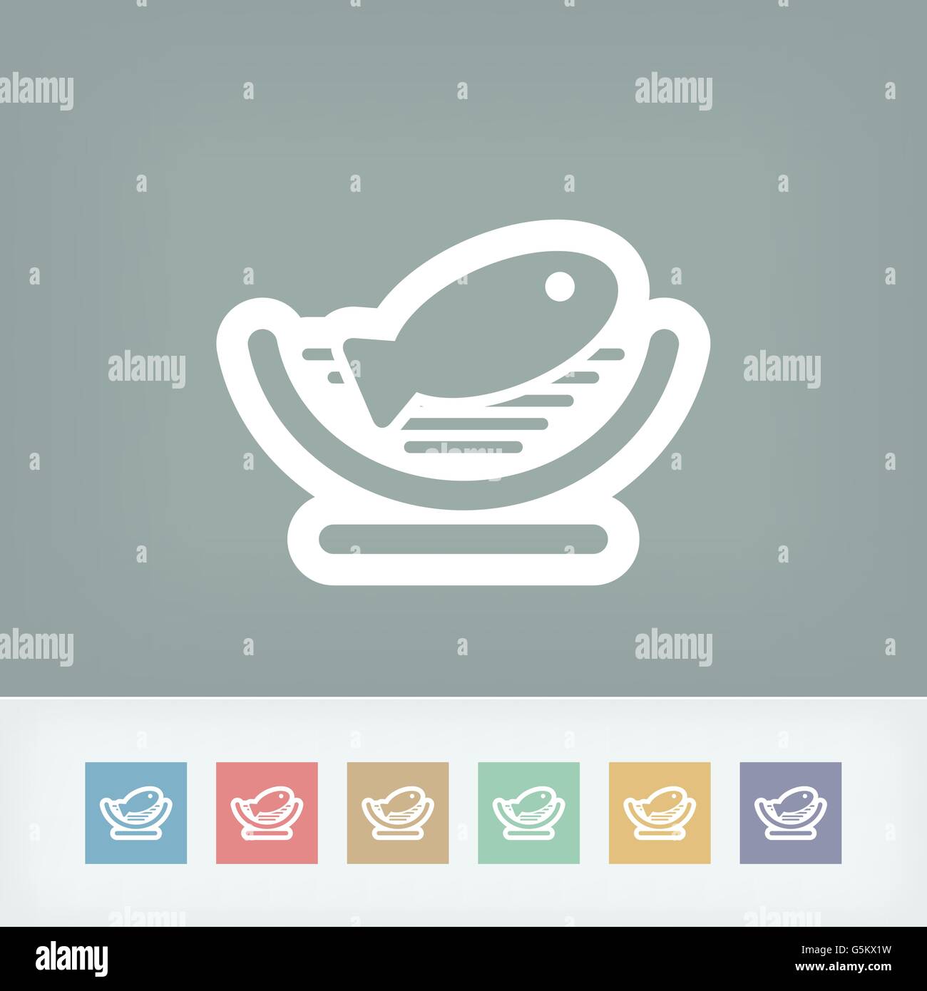 Dish of fish icon Stock Vector Image & Art - Alamy