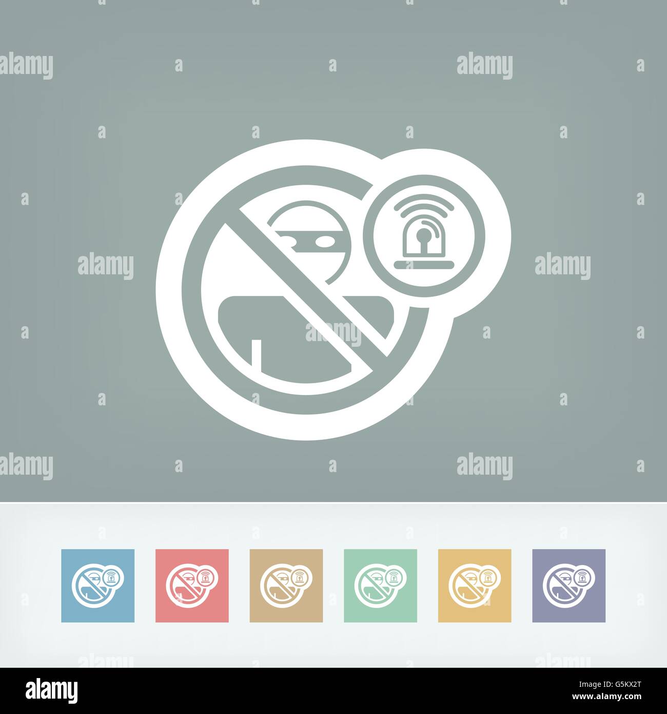 Thief alarm icon Stock Vector Image & Art - Alamy
