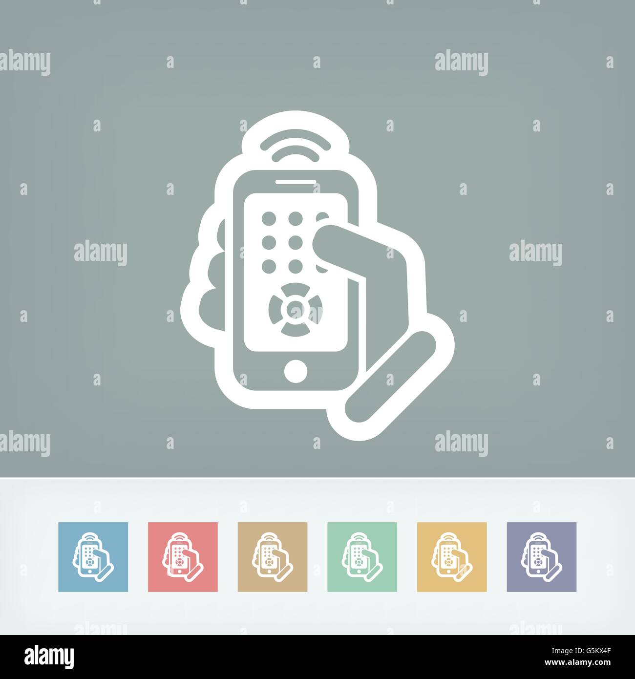 Smartphone remote control icon Stock Vector Image & Art - Alamy
