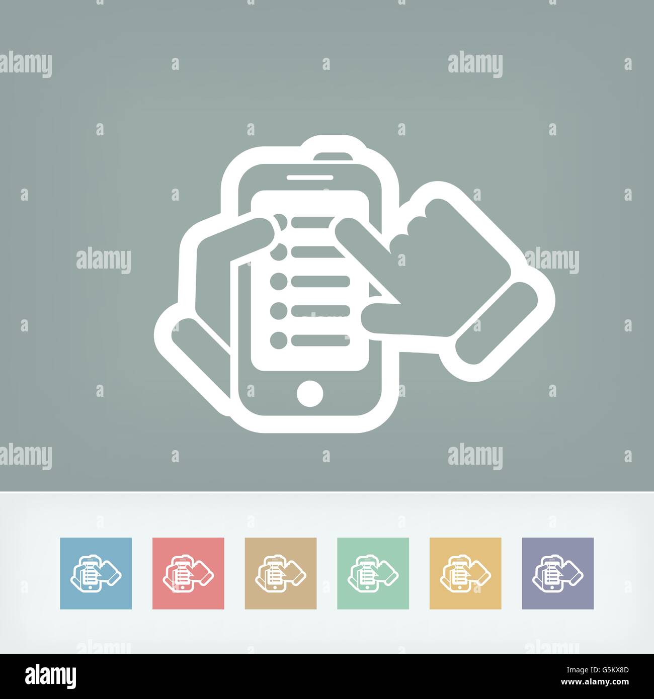 Smartphone list icon Stock Vector Image & Art - Alamy