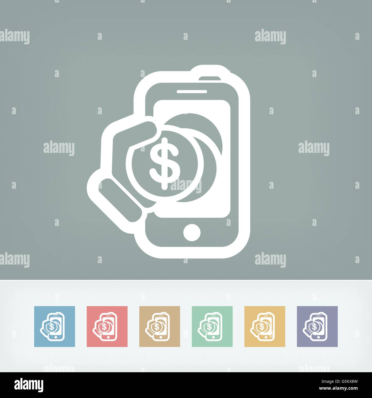 Smartphone money icon Stock Vector Image & Art - Alamy