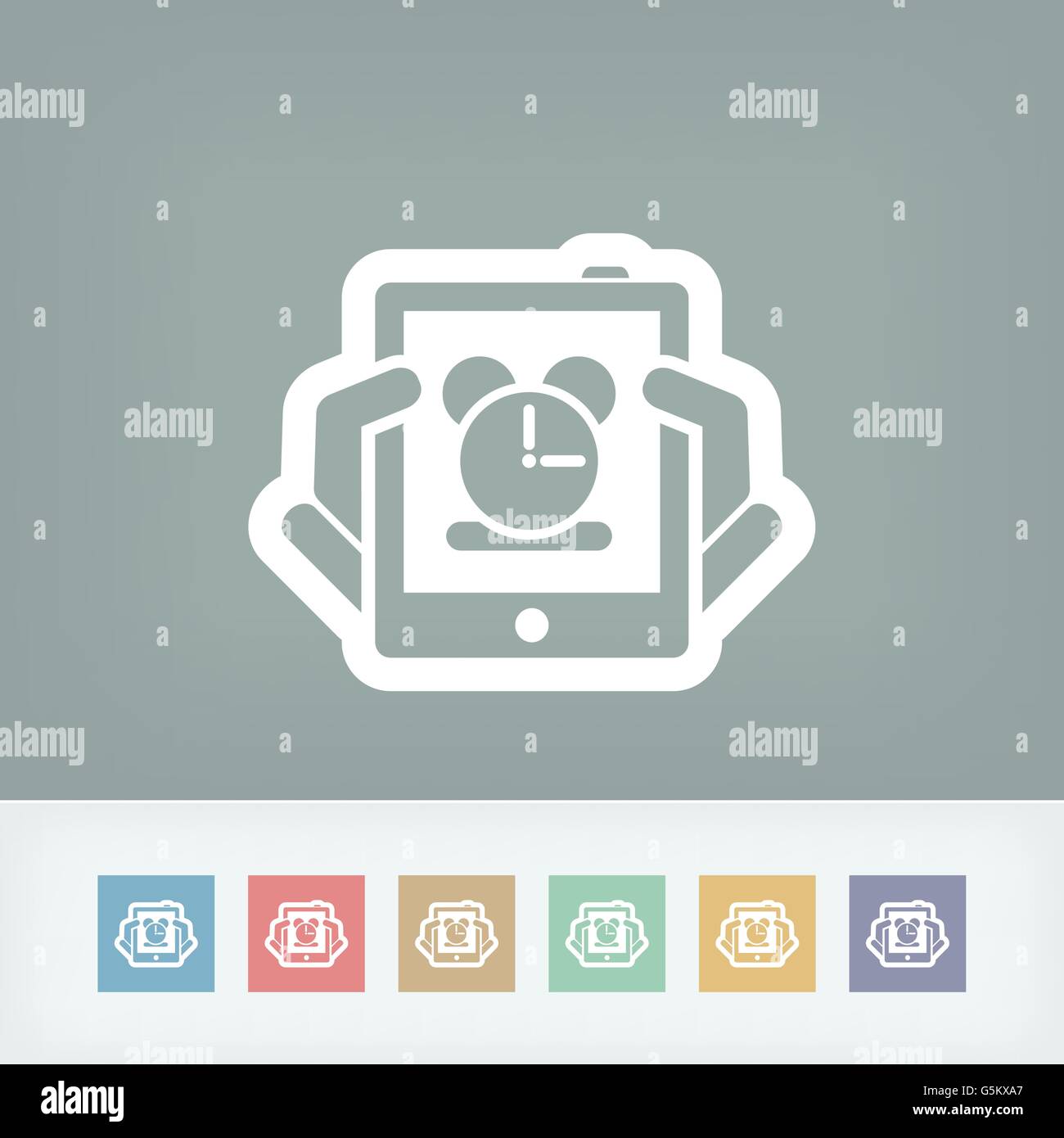 Tablet clock icon Stock Vector Image & Art - Alamy