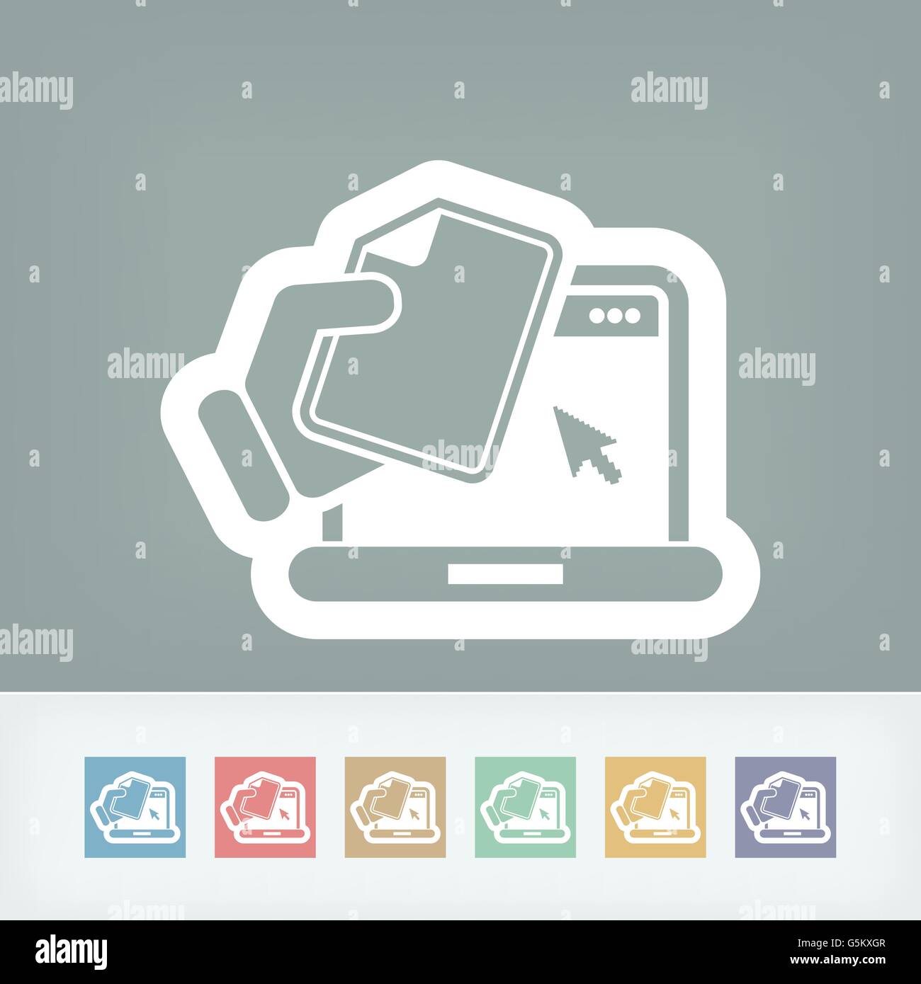 Laptop document icon Stock Vector Image & Art - Alamy